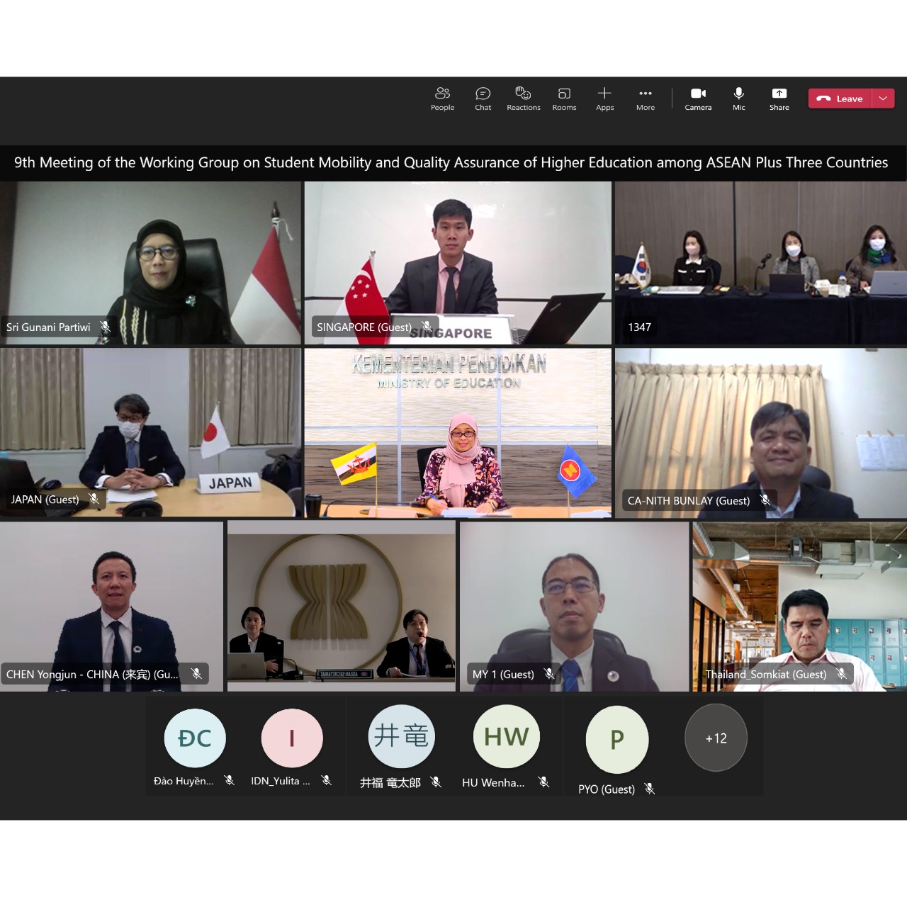 Announcements - 9th Meeting Of The ASEAN Plus Three Working...